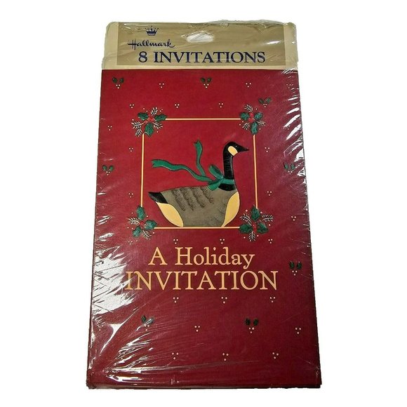 Holiday | Vintage Hallmark Holiday Goose Invitation Cards 8pk W ...